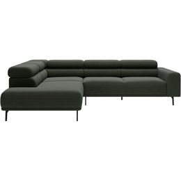 Sch&ouml;ner Wohnen Kollektion Ecksofa "Tossa, Modernes Design trifft smarte Funktione, Breite 273 cm", oliv, B:276cm H:71cm T:219cm, 95% Polyester, 5% Nylon, SCH&Ouml;NER WOHNEN-KOLLEKTION, Sofas, Ecksofa, Motorischer Sitzvorzug, Kopfteil-Funktion & Saugroboter-H&ouml;he