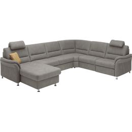 Wohnlandschaft DIE PLANBAR "ZE-EM16033 U-Form, Breite 330 cm", mammut alu, B:330cm T:262cm, 100% Polyester, Sofas, Wohnlandschaft, wahlweise mit Kopfst&uuml;tzen und Bettfunktion