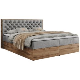 BOXBETT ALBERO 3 - 120/200 Hellgrau Velvet - H3