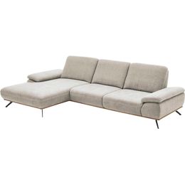 Ecksofa DIE PLANBAR "ZE-EM18063, Breite 322 cm", beige (cyber ecru), B:322cm H:89cm T:187cm, 100% Recyceltes Polyester, Sofas, Ecksofa, wahlweise mit Sitztiefen- und Armteilverstellung