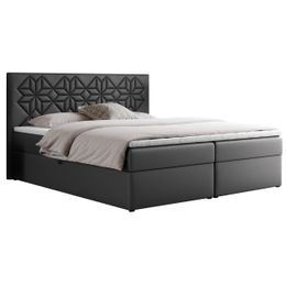 BOXBETT LEILA 120/200 Dunkelgrau Kunstleder - H4