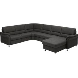 Wohnlandschaft DIE PLANBAR "ZE-EM16033 U-Form, Breite 330 cm", mammut anthrazit, B:330cm T:262cm, 100% Polyester, Sofas, Wohnlandschaft, wahlweise mit Kopfst&uuml;tzen und Bettfunktion