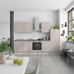 Nobilia K&uuml;chenblock Riva Low m. Ger&auml;ten Grau
