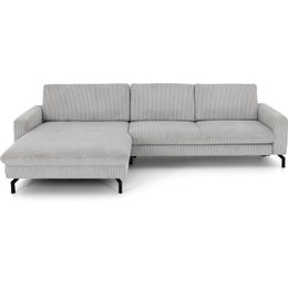 Ecksofa DIE PLANBAR "MP-IN20110 L-Form mit Federkern-Polsterung", grau, B:302cm H:87cm T:178cm, 100% Polyester, Sofas, Ecksofa, optional mit Funktionen erh&auml;ltlich