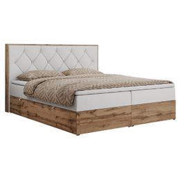 BOXBETT VENETO 140/200 Wei&szlig; Kunstleder - H4
