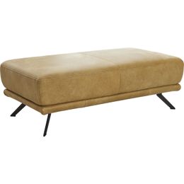 Hocker DIE PLANBAR "PN-EM22041", gelb (kurkuma), B:133cm H:45cm T:72cm, Hocker, Polsterhocker, hochwertige Kaltschaumpolsterung, stylische Metallf&uuml;&szlig;e