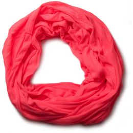 Loop styleBREAKER "Jersey Loop in Crash Optik", Damen, rot (neonrot), Obermaterial: 80% Viskose CV. 20% Baumwolle CO., Modisch, Modet&uuml;cher Loop