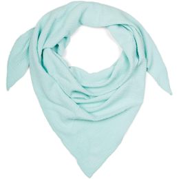 Dreieckstuch styleBREAKER "Musselin Dreiecktuch Einfarbig", Damen, gr&uuml;n (mint), Obermaterial: 100% Baumwolle CO., Modisch, Modet&uuml;cher