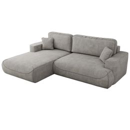 ECKSOFA OVO L Hellgrau Struktur - Links Seite