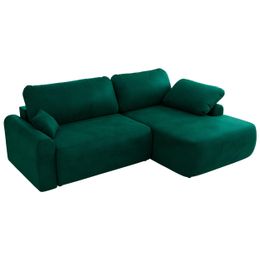 ECKSCHLAFSOFA CUBO L Dunkelgr&uuml;n Velvet - rechts