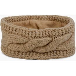 Stirnband styleBREAKER "Grobstrick Stirnband mit Pailletten", Damen, beige, Obermaterial: 100% Viskose CV., Modisch, M&uuml;tzen Stirnband