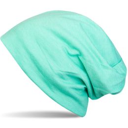 Beanie styleBREAKER "Unifarbene Beanie M&uuml;tze mit Fleece", Herren, gr&uuml;n (mint), 50% Viskose CV. 50% Polyester PES., Modisch, M&uuml;tzen Beanie