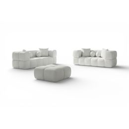 Fun M&ouml;bel SOFASET Vega 3-2 Inkl. Hocker