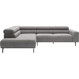 Sch&ouml;ner Wohnen Kollektion Ecksofa "Tossa, Modernes Design trifft smarte Funktione, Breite 273 cm", grau, B:276cm H:71cm T:219cm, 88% Polyester, 12% Polyacryl, SCH&Ouml;NER WOHNEN-KOLLEKTION, Sofas, Ecksofa, Motorischer Sitzvorzug, Kopfteil-Funktion & Saugroboter-H&ouml;he