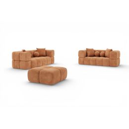Fun M&ouml;bel SOFASET Vega 3-2 Inkl. Hocker