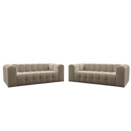 Fun M&ouml;bel SOFASET Solvie 4-4 In Moly