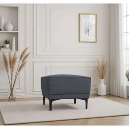 Polsterhocker OTTO HOME "Oland", dunkelgrau, B:56cm H:45cm T:58cm, 92%PES 8%NY, Hocker, Polsterhocker, passend zur Serie OLAND