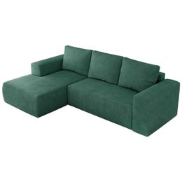 ECKSOFA TRENTINO L Gr&uuml;n Stukture - Links