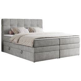 BOXSPRINGBETT ERNI KING 120/200 Hellgrau Struktur - H4