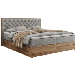 BOXBETT ALBERO 3 - 120/200 Hellgrau Struktur - H4
