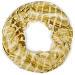 Loop styleBREAKER "Loop Schal Batik Streifen", Damen, gr&uuml;n (khaki, wei&szlig;), Obermaterial: 50% Viskose CV. 50% Polyester PES., Modisch, Modet&uuml;cher Loop