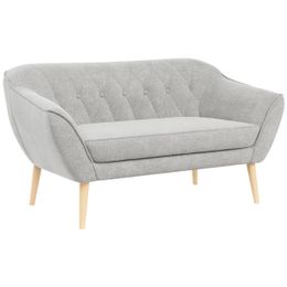 SOFA Pirs 2 Sitzer Strukture Hellgrau