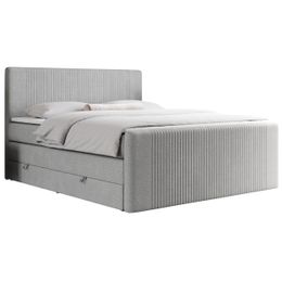BOXSPRINGBETT KING DOREN 140/200 Beige Struktur - H4