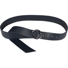 Tailleng&uuml;rtel styleBREAKER "Tailleng&uuml;rtel mit Hufeisen Schnalle", Damen, blau (dunkelblau), Obermaterial: 100% Polyurethan PU., Modisch, G&uuml;rtel
