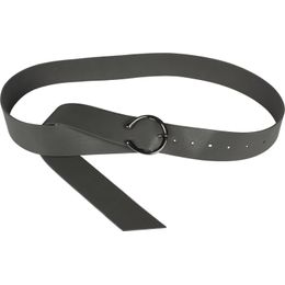 Tailleng&uuml;rtel styleBREAKER "Tailleng&uuml;rtel mit Hufeisen Schnalle", Damen, grau (dunkelgrau), Obermaterial: 100% Polyurethan PU., Modisch, G&uuml;rtel