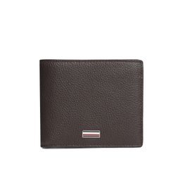 Geldb&ouml;rse Tommy Hilfiger "TH CENTRAL CC AND COIN", Herren, dunkelbraun, Leder, Kleinlederwaren, Unisex Gedbeutel, Portemonnaie mit Logoschriftzug