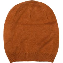 Strickm&uuml;tze styleBREAKER "Feinstrick Beanie M&uuml;tze Uni Doppellagig", Damen, braun (cognac), Obermaterial: 80% Polyacryl PAN. 20% Wolle WO., Modisch, M&uuml;tzen Strickm&uuml;tze
