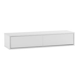 KONSOLENTISCH schwebender Auri 2 schubladen Wei&szlig;