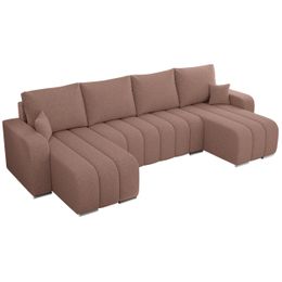 WOHNLANDSCHAFT KIRASSO U Rosa Boucle