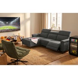 Ecksofa OTTO HOME "LUND Cord, L-Form, 261 cm, man. o. elektr. Relaxfunktion (mit USB-A)", grau (anthrazit), B:261cm H:97cm T:179cm, 100% Polyester, Sofas, Ecksofa, und Kopfteilverstellung, Topseller