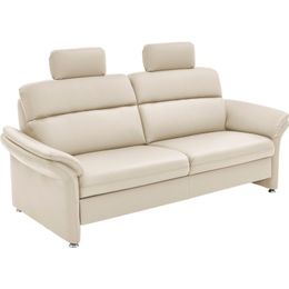 3-Sitzer DIE PLANBAR "PN-EM16031, mit Kopfst&uuml;tzen", beige (ecru), B:228cm H:119cm T:92cm, Sofas, wahlweise mit Relaxauszug