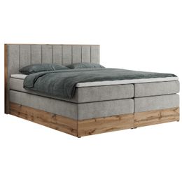 BOXSPRINGBETT BELLISSIMO KING 200/200 Hellgrau Struktur - H4