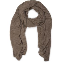 Schal styleBREAKER "Gekreppter Unifarbener Schal", Damen, grau (taupe), Obermaterial: 50% Viskose CV. 50% Baumwolle CO., Modisch, Modet&uuml;cher Schal