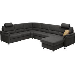 Wohnlandschaft DIE PLANBAR "ZE-EM16033 U-Form, Breite 330 cm", mammut anthrazit, B:330cm T:262cm, 100% Polyester, Sofas, Wohnlandschaft, wahlweise mit Kopfst&uuml;tzen und Bettfunktion