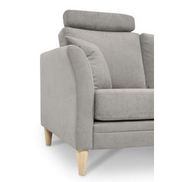 Kopfst&uuml;tze Home Affaire "Arellano", light grau, B:55cm H:75cm T:22cm, Metall, Polsterauflagen, Kopfst&uuml;tze, ideale Erg&auml;nzung zum Sofa, Webstoff fein, Chenille