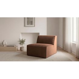 Sofaelement OTTO HOME "Clayton Breite 76 cm", braun (light braun), B:76cm H:70cm T:96cm, 100% Polyester, Polsterelemente, in einem trendigen Cord-Bezug