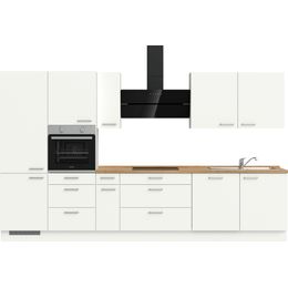 K&uuml;che Nobilia "Touch II", NEU: individuell anpassbar mit gratis Profi-Beratung", wei&szlig; (k&uuml;che: wei&szlig;, korpus: alpinwei&szlig;, arbeitsplatte: eiche sierra nachbildung), B:360,3cm H:216,6cm T:60cm, Komplettk&uuml;chen-Sets, vormontiert, Breite 360 cm, Ausrichtung w&auml;hlbar, wahlw. mit E-Ger&auml;ten