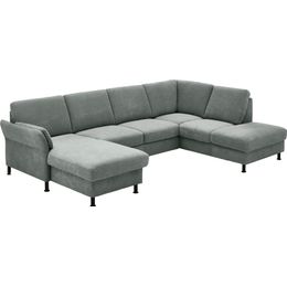 Wohnlandschaft DIE PLANBAR "ZE-EM18013 U-Form, Breite 305 cm", milan steel, B:305cm H:90cm T:200cm, 100% Polyester, Sofas, Wohnlandschaft, wahlweise mit Kopfst&uuml;tzen und Liegearmlehne