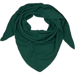 Dreieckstuch styleBREAKER "Musselin Dreiecktuch Einfarbig", Damen, gr&uuml;n (smaragdgr&uuml;n), Obermaterial: 100% Baumwolle CO., Modisch, Modet&uuml;cher