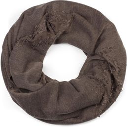 Loop styleBREAKER "Loop Schal Destroyed Look", Damen, braun, Obermaterial: 50% Viskose CV. 50% Polyester PES., Modisch, Modet&uuml;cher Loop