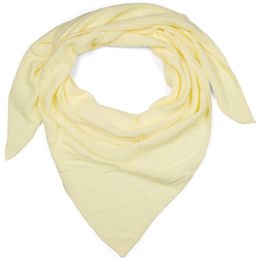 Dreieckstuch styleBREAKER "Musselin Dreiecktuch Einfarbig", Damen, gelb (gelb hell), Obermaterial: 100% Baumwolle CO., Modisch, Modet&uuml;cher