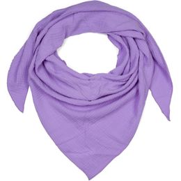 Dreieckstuch styleBREAKER "Musselin Dreiecktuch Einfarbig", Damen, lila (flieder), Obermaterial: 100% Baumwolle CO., Modisch, Modet&uuml;cher
