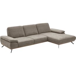 Ecksofa DIE PLANBAR "ZE-EM18063, Breite 322 cm", beige (cyber mandel), B:322cm H:89cm T:187cm, 100% Recyceltes Polyester, Sofas, Ecksofa, wahlweise mit Sitztiefen- und Armteilverstellung
