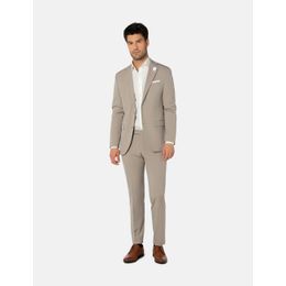 Anzug Thomas Goodwin "3024-90", Herren, Gr. 88, Schlankgr&ouml;&szlig;en, beige, 68% Polyester, 28% Viskose, 4% Elasthan, unifarben, festlich, slim fit, Anz&uuml;ge, mit modischen Accessoires