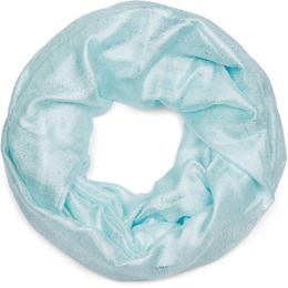 Loop styleBREAKER "Seidiger Einfarbiger Loop Glitzer", Damen, blau (t&uuml;rkis), Obermaterial: 100% Viskose CV., Modisch, Modet&uuml;cher Loop