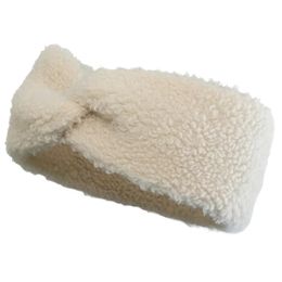 Stirnband styleBREAKER "Stirnband in Teddyfell Optik", Damen, wei&szlig; (creme, beige), Obermaterial: 100% Viskose CV., Modisch, M&uuml;tzen Stirnband